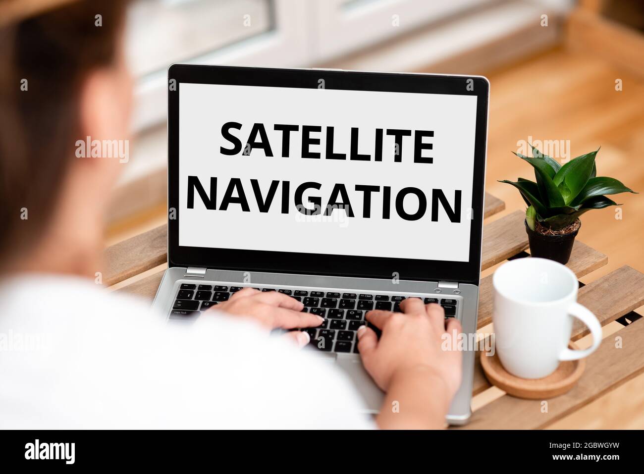 Conceptual caption Satellite Navigation. Conceptual photo system ...
