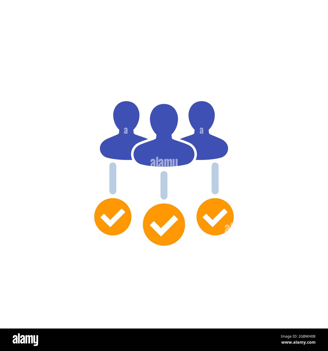 HR, people and check marks icon, vector Stock Vector Image & Art - Alamy