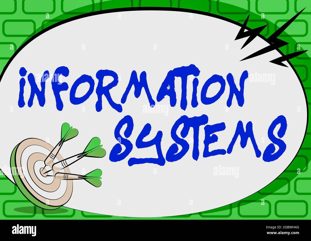 Writing displaying text Information Systems. Business concept study of ...