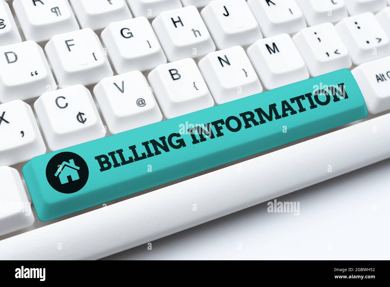 Conceptual caption Billing Information. Word Written on address ...