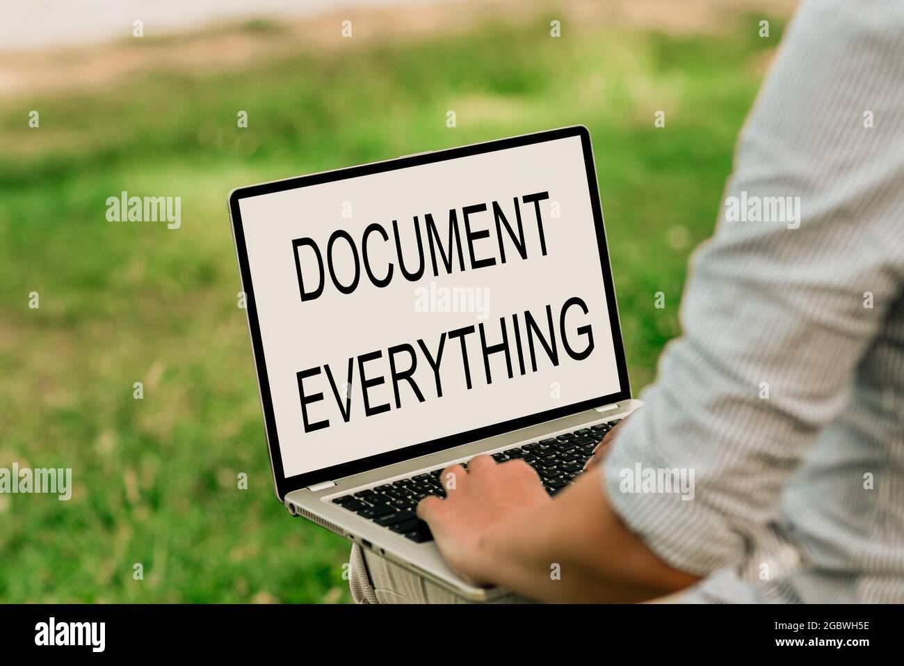 Text sign showing Document Everything. Internet Concept computer file ...
