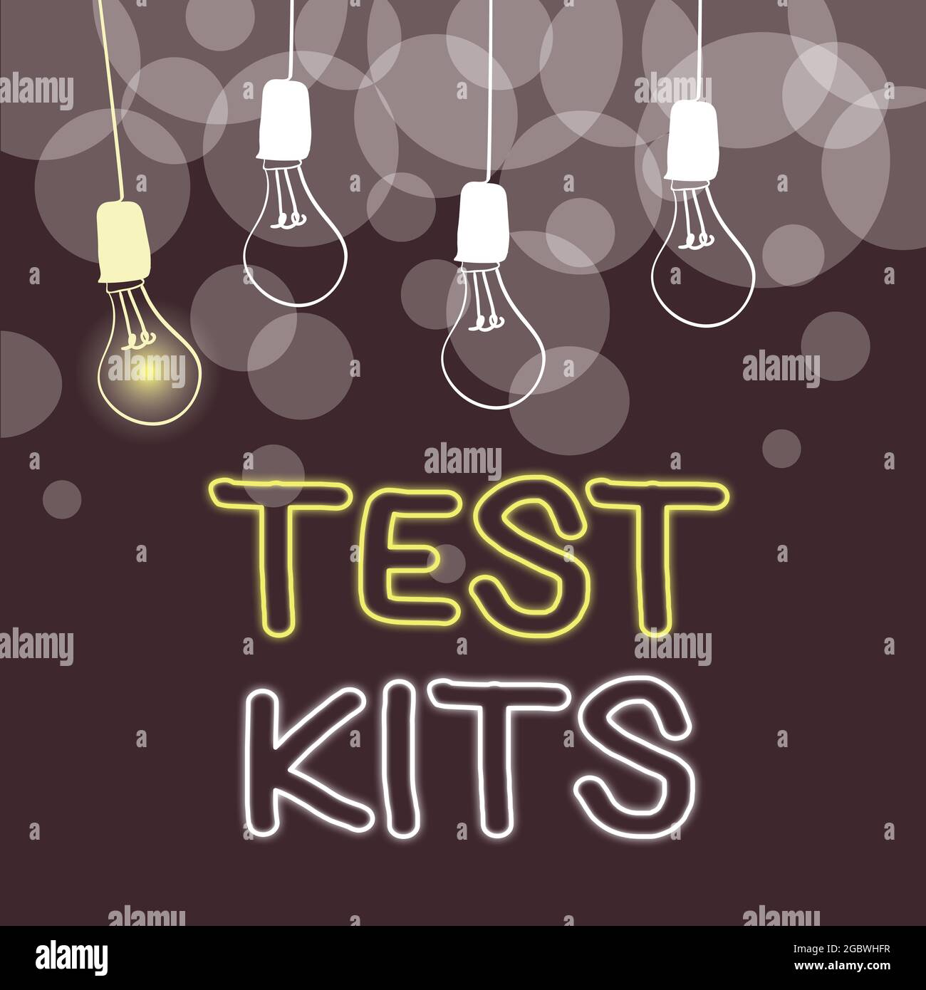 Hand writing sign Test Kits. Business overview tools used to detect the ...