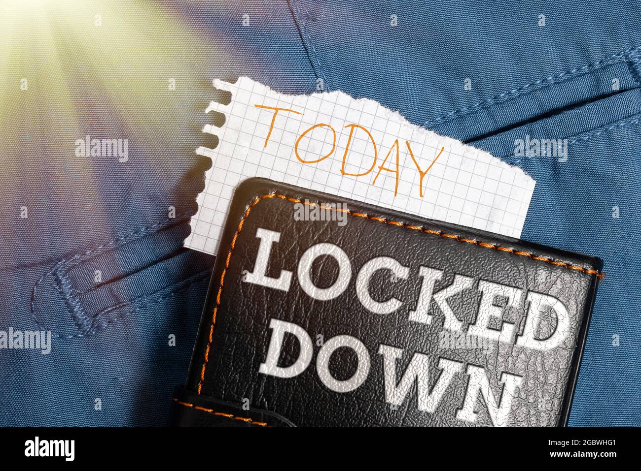 Text showing inspiration Locked Down. Business approach emergency ...