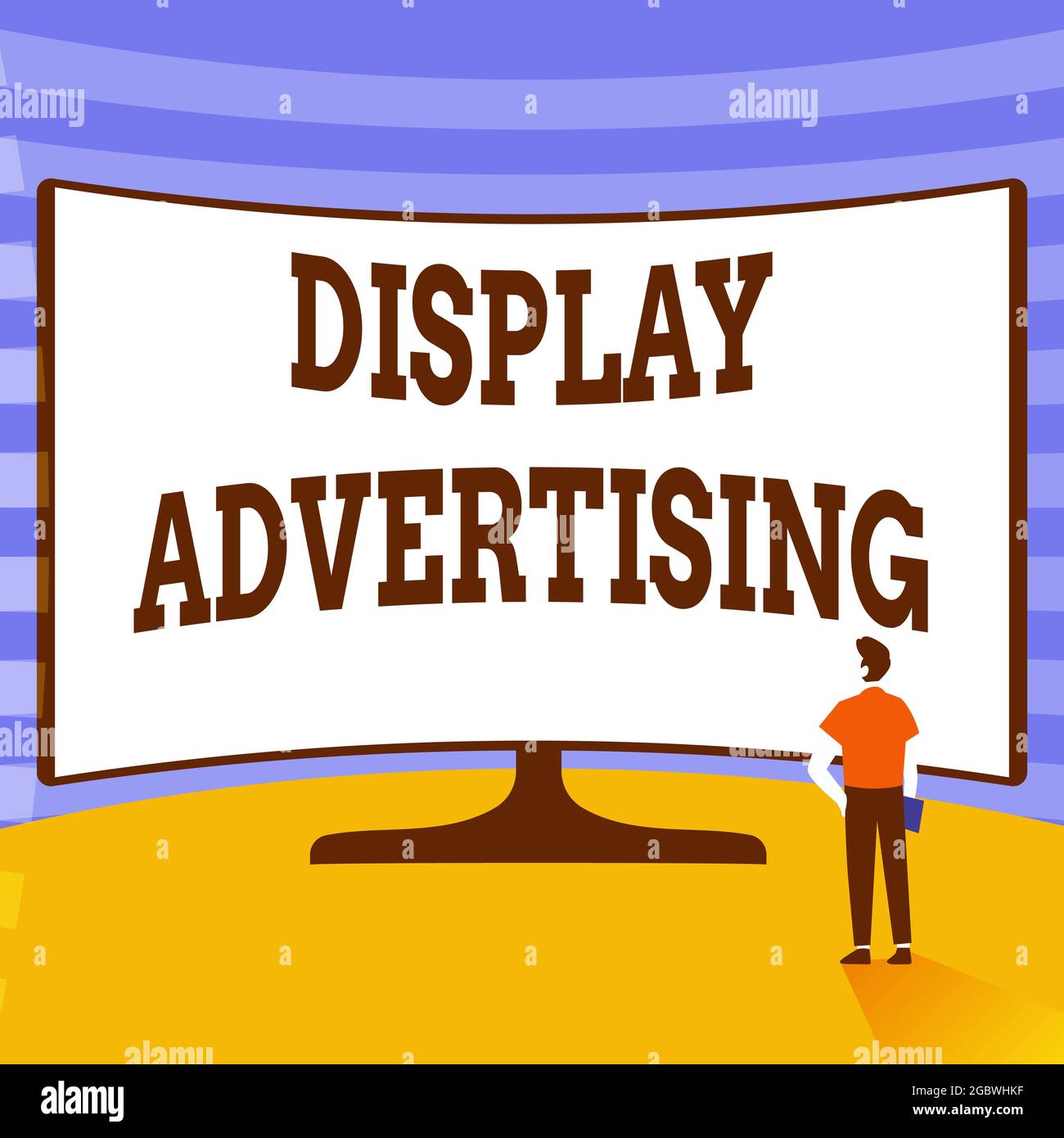Sign displaying Display Advertising. Concept meaning online advertising ...