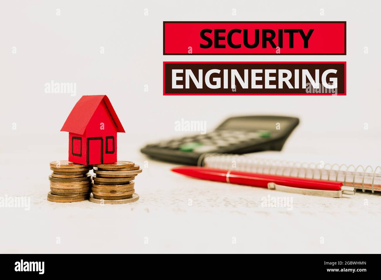 Hand writing sign Security Engineering. Internet Concept focus on the ...