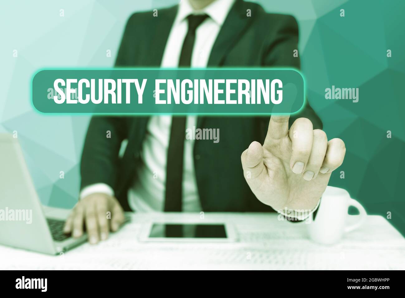 Writing displaying text Security Engineering. Internet Concept focus on ...