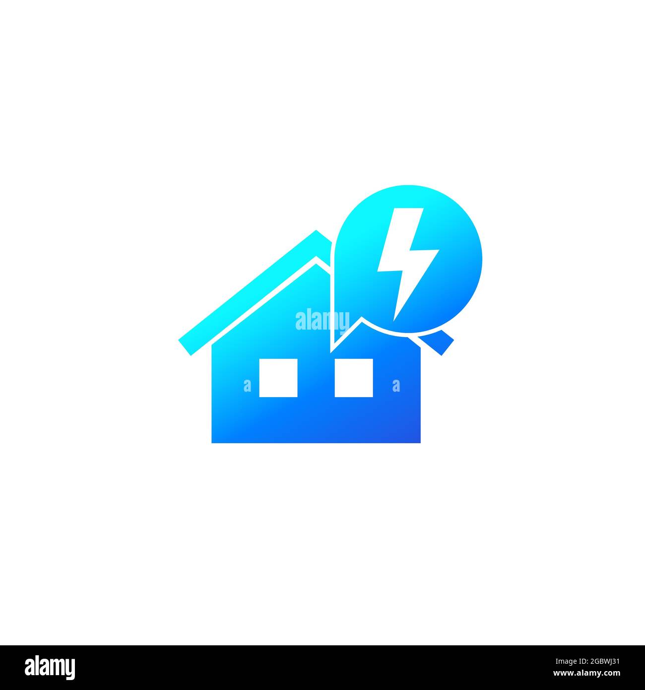 electricity icon with house, vector Stock Vector Image & Art - Alamy