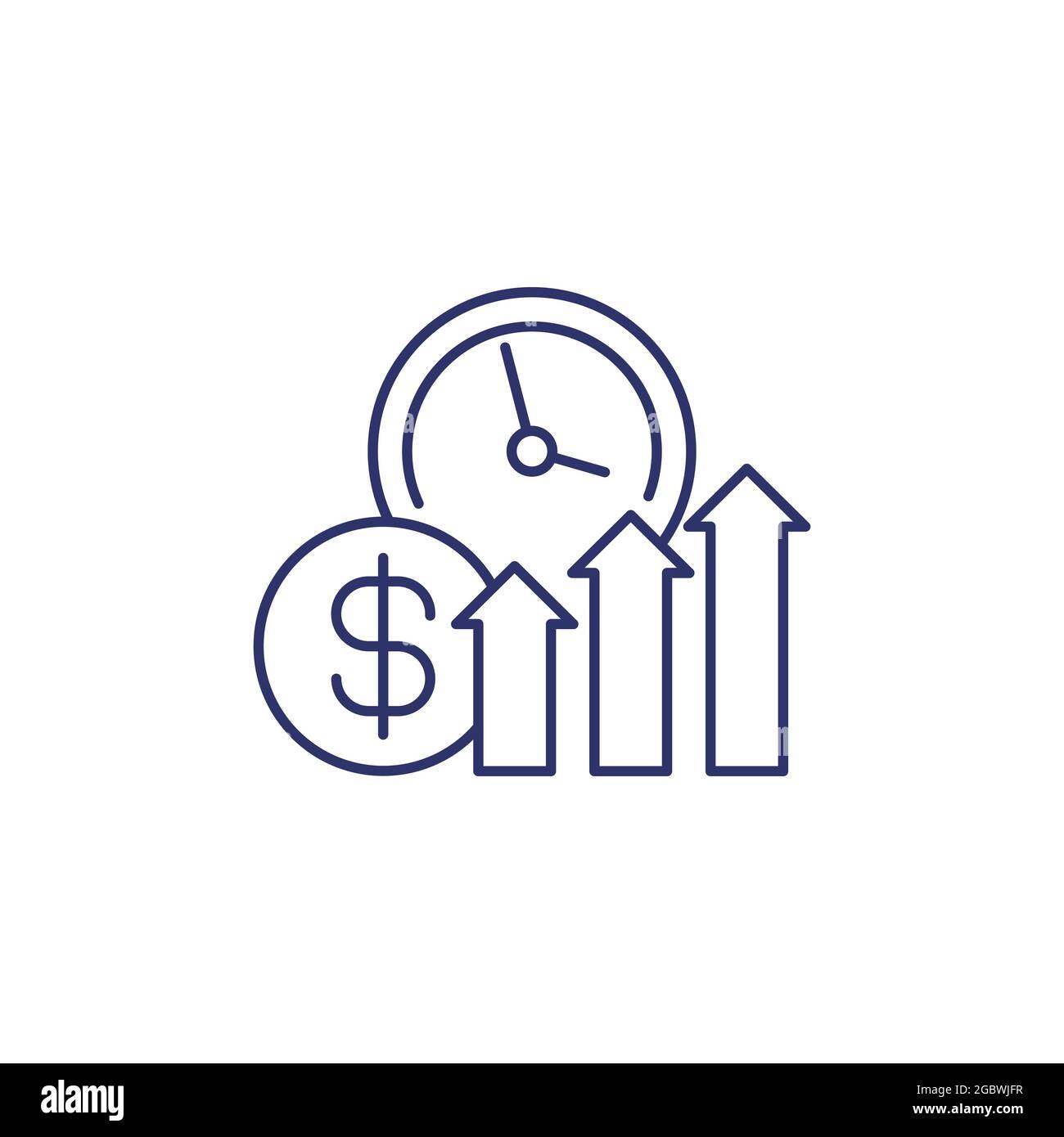 growing income, money line icon Stock Vector Image & Art - Alamy
