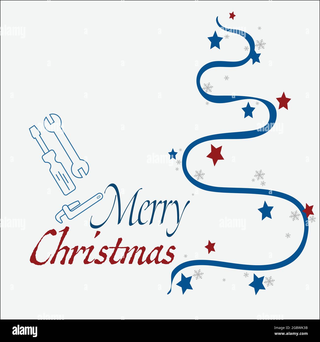 Elegant Christmas tree and Plumbing supply tools decorations. copy ...