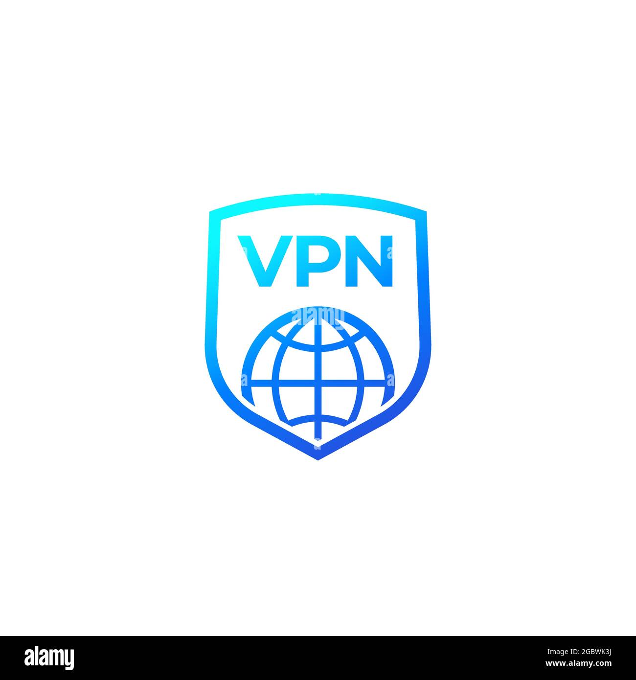 Vpn service icon shield Stock Vector Images - Alamy