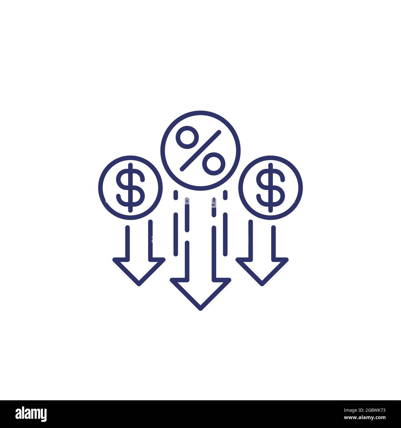 Loan percent icon outline Stock Vector Images - Alamy