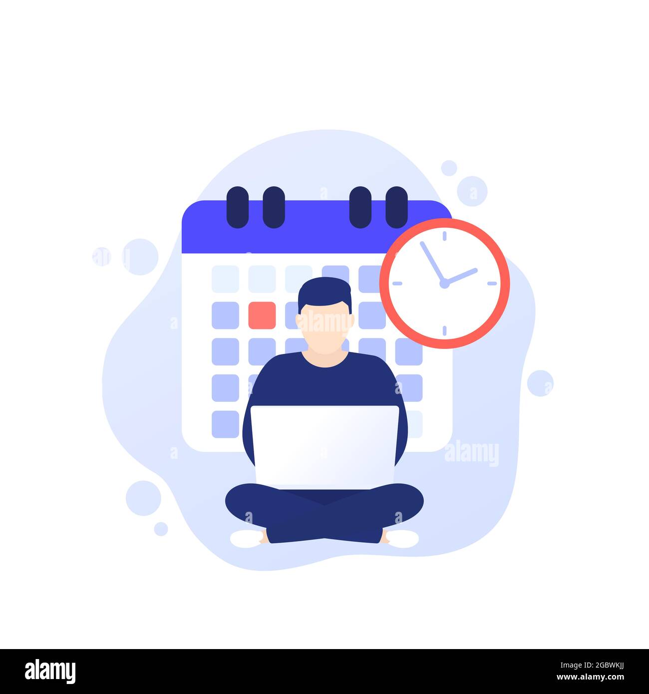 deadline at work, productivity and time management Stock Vector Image ...
