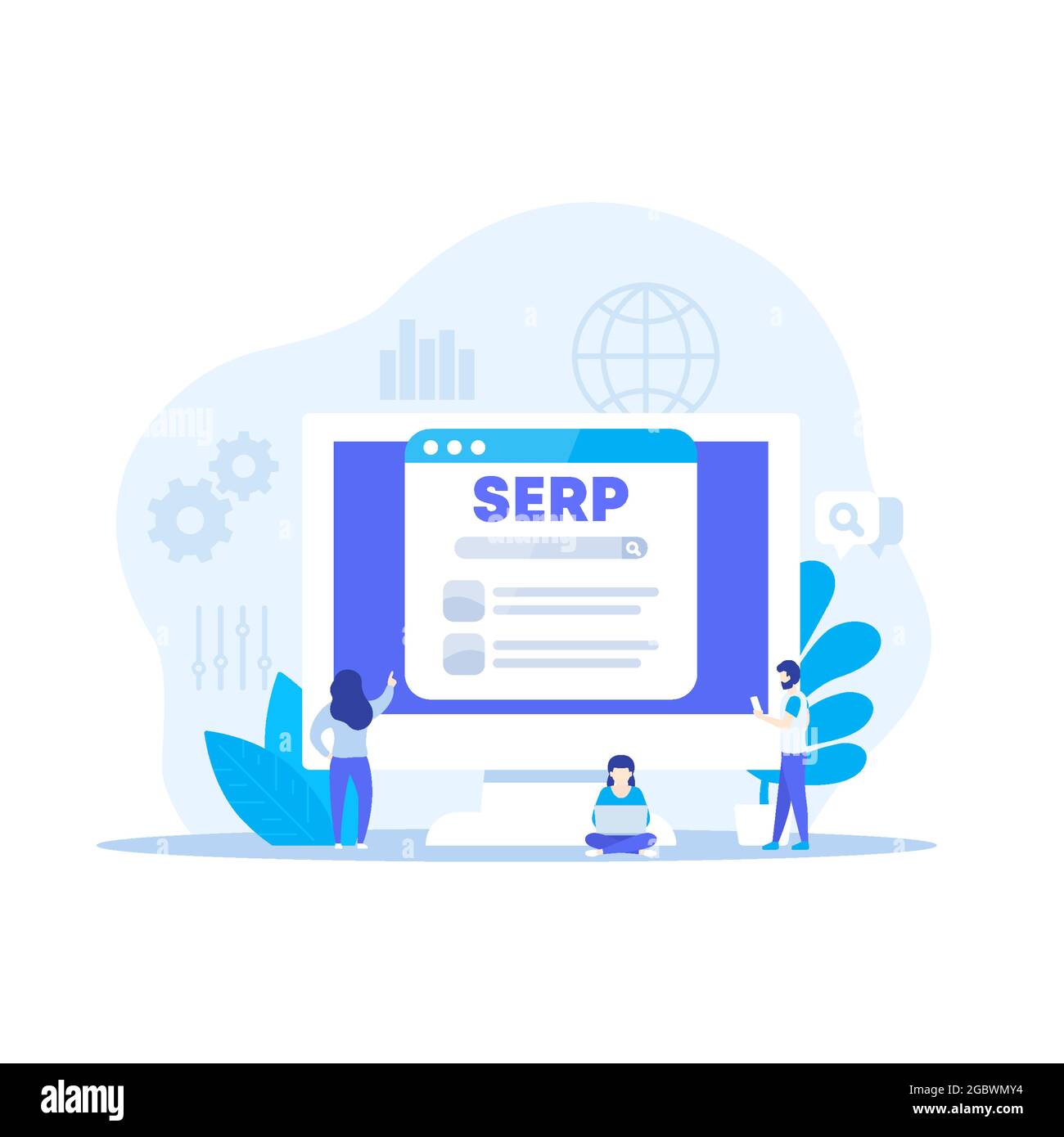 SERP and seo optimization vector illustration Stock Vector Image & Art ...