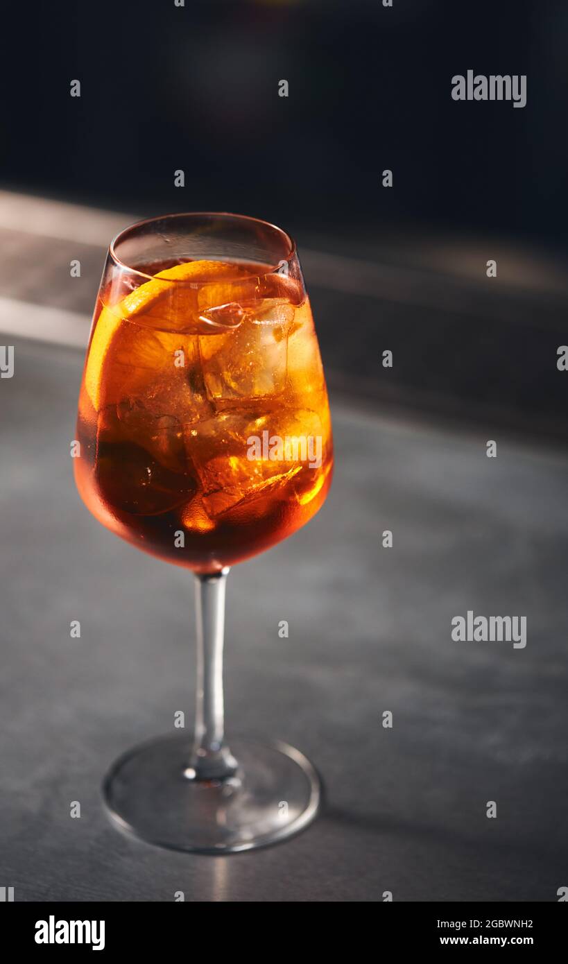Venetian Spritz cocktail on bar Stock Photo - Alamy