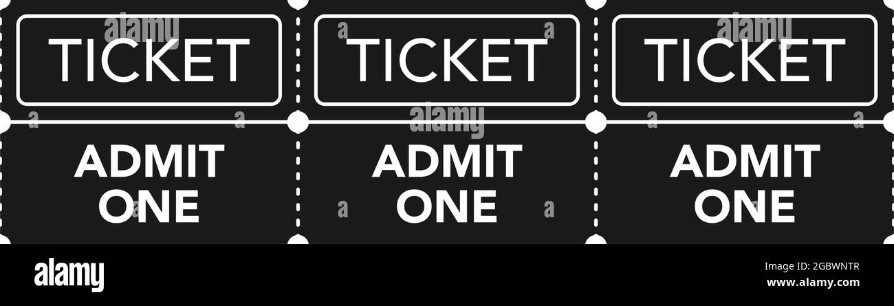 Ticket reel for cinema admission or movie tickets as repeating pattern ...