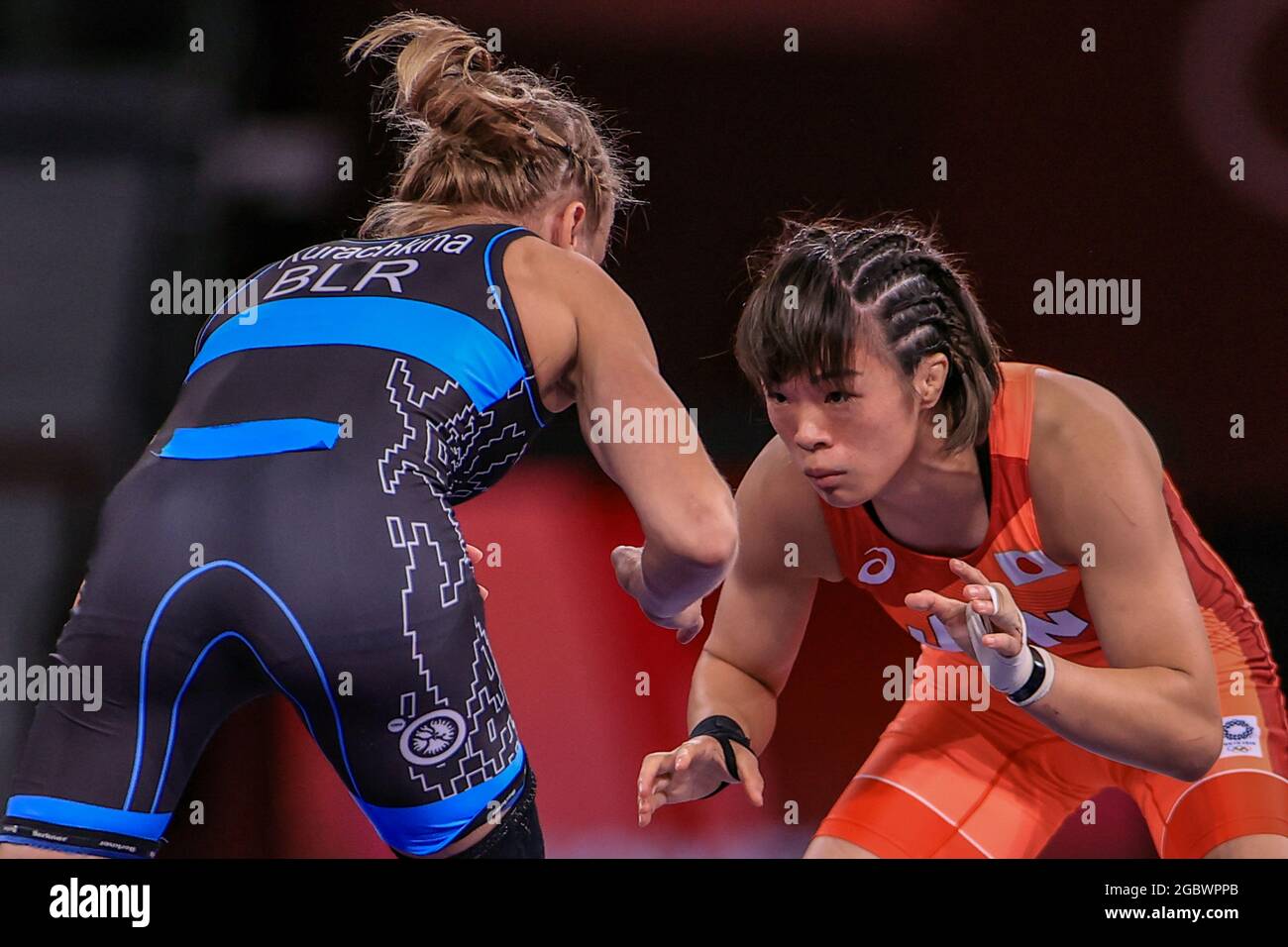 Tokyo, Japan. 5th Aug, 2021. (L to R) KURACHKINA Lryna (BLR), Risako ...