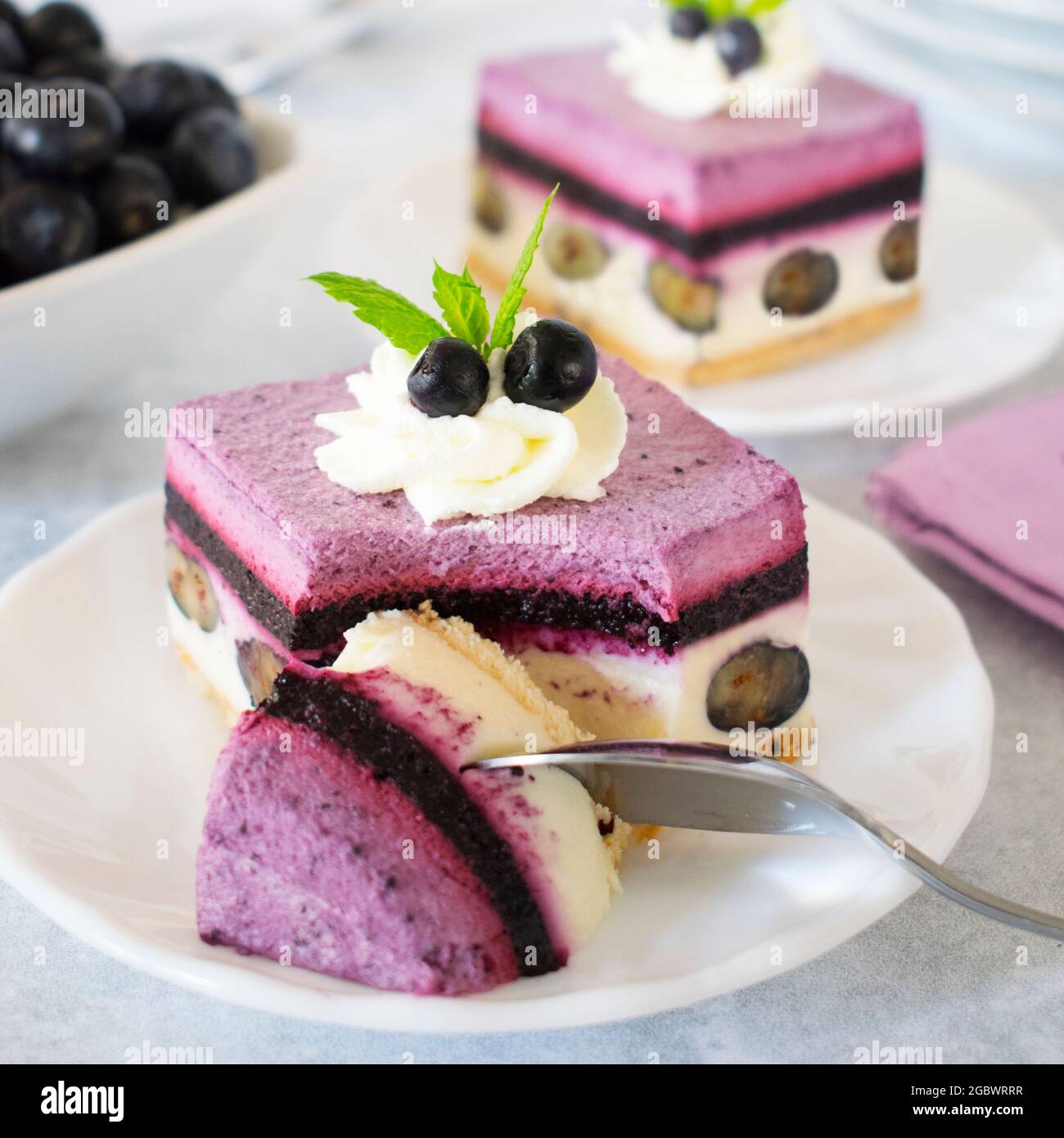 Blueberry Mousse Cake