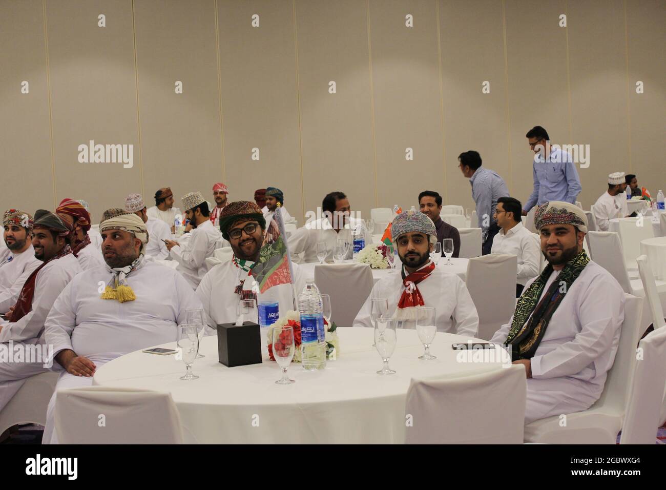 Omani Citizens or employees are sitting in Circular table and ...