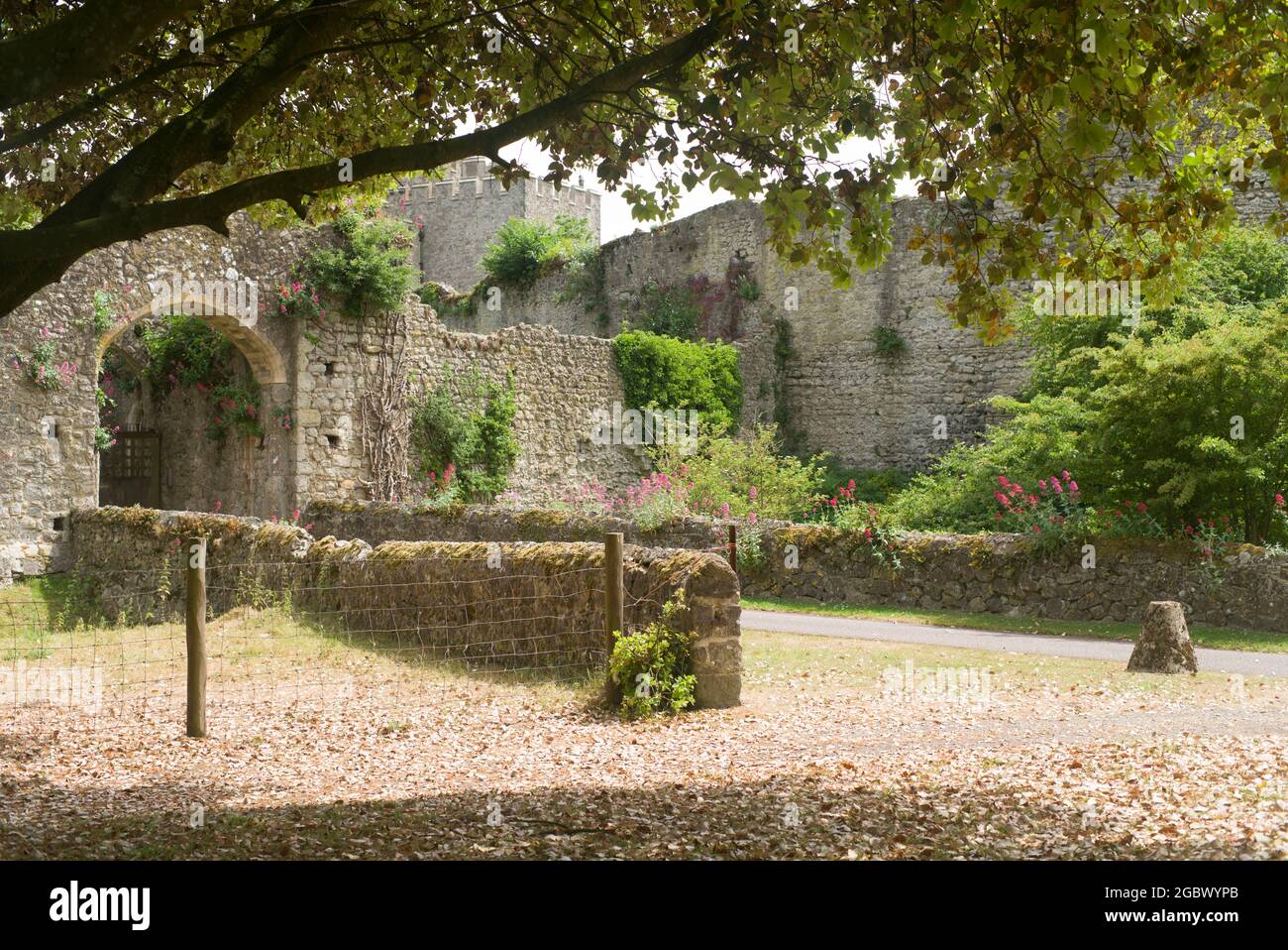 Entrance into Saltwood castle kent Stock Photo - Alamy