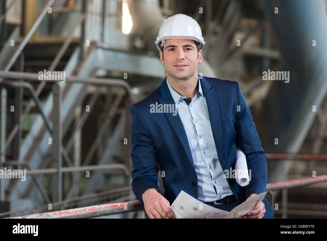 portrait of factory safety inspector posing Stock Photo - Alamy