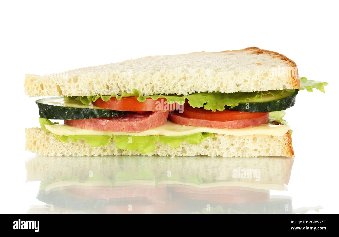 Sandwich isolated on white Stock Photo - Alamy