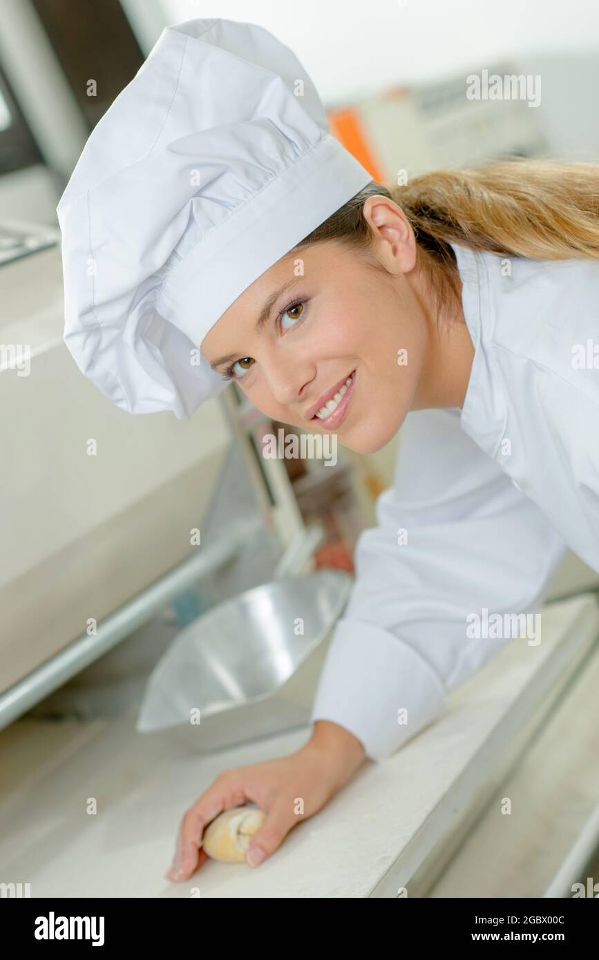 a female chef with pose Stock Photo - Alamy