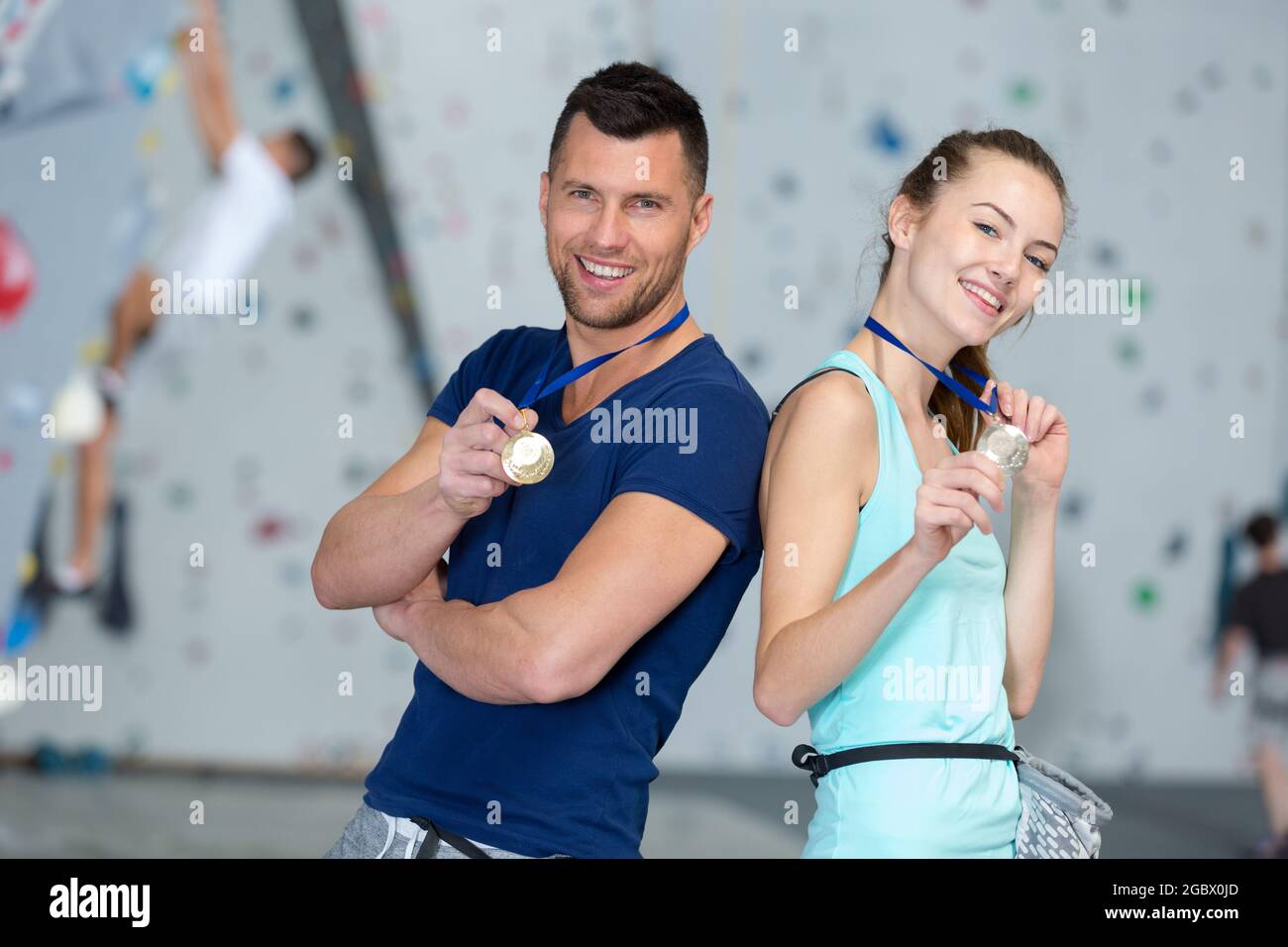 Sports woman holding trophy hi-res stock photography and images - Alamy