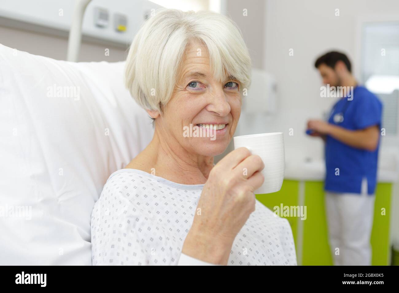 Patient hospital bed coffee hi-res stock photography and images - Alamy