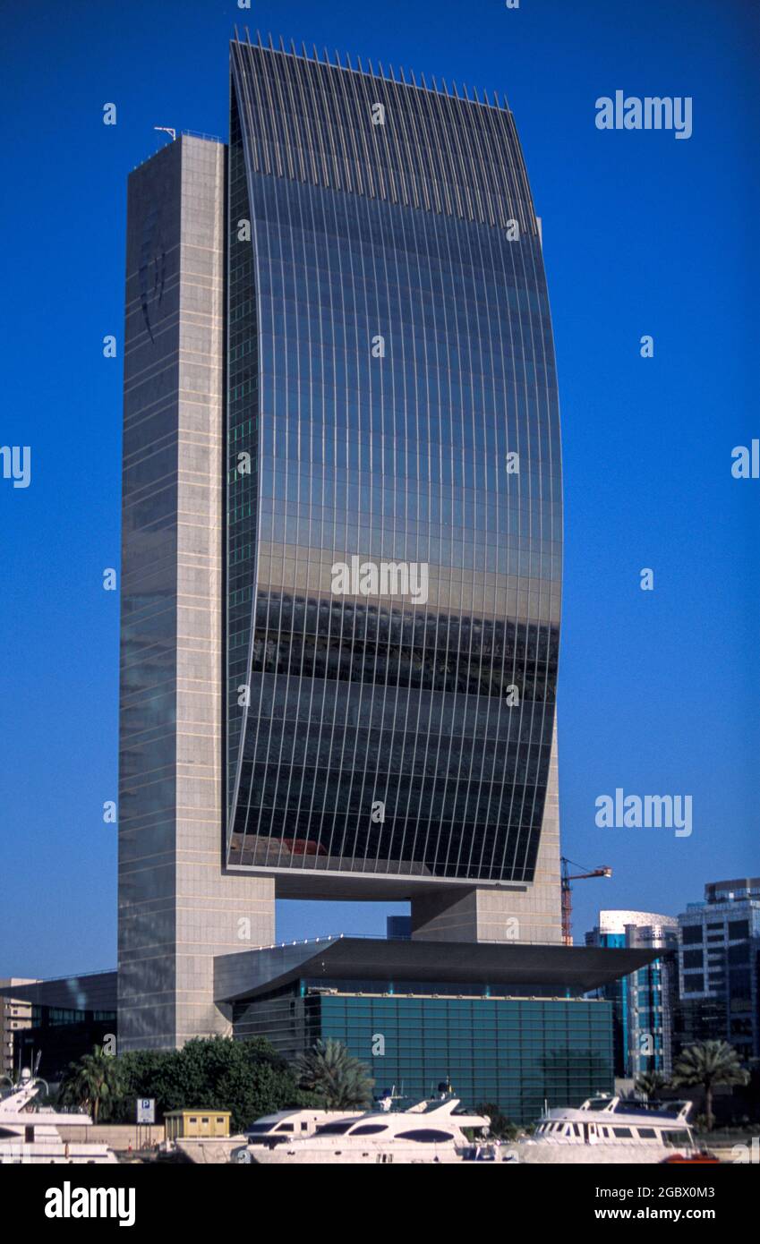 Emirates NBD headquarters building in Deira, Abra boat ride across the ...