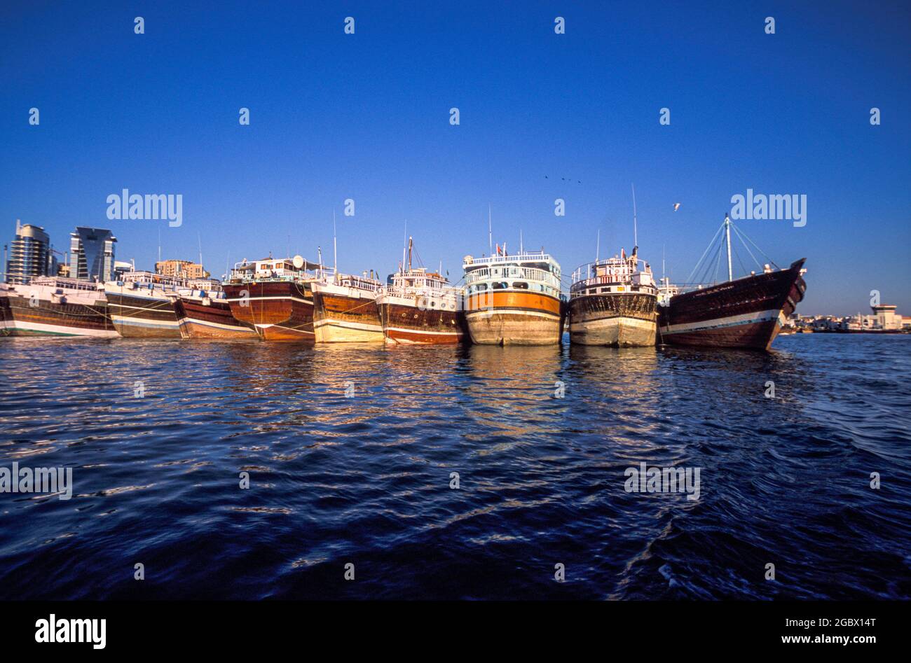 Abra boat ride across the Dubai Creek, Dubai, United Arab Emirates ...