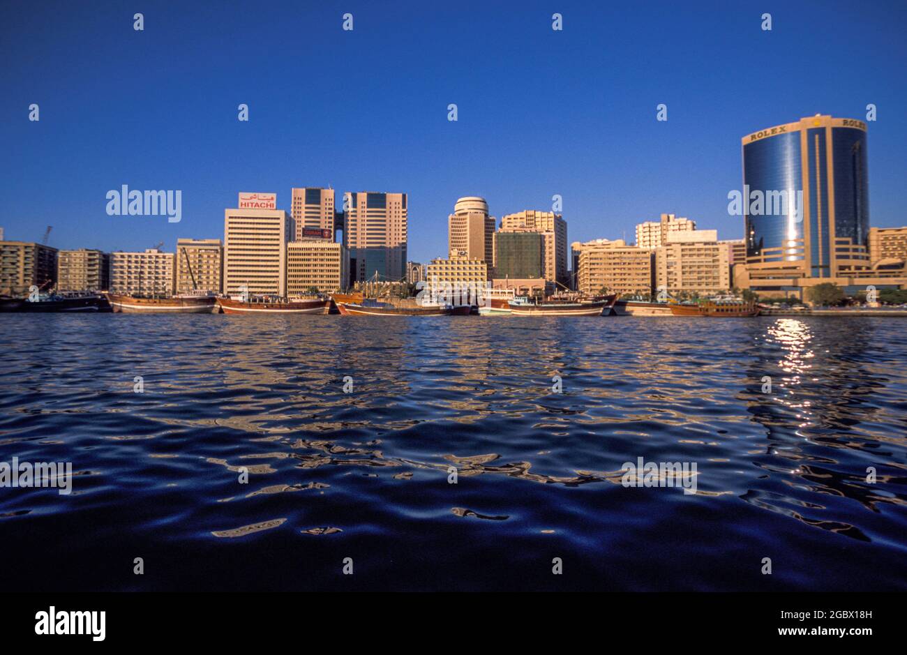 Abra boat ride across the Dubai Creek, Dubai, United Arab Emirates ...