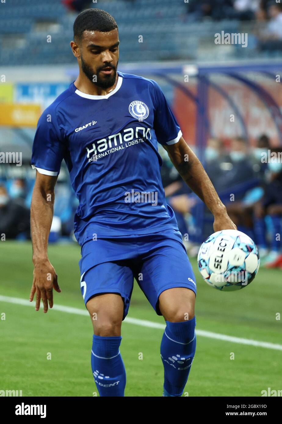 Gent's Christopher Operi pictured during a game between Belgian soccer ...