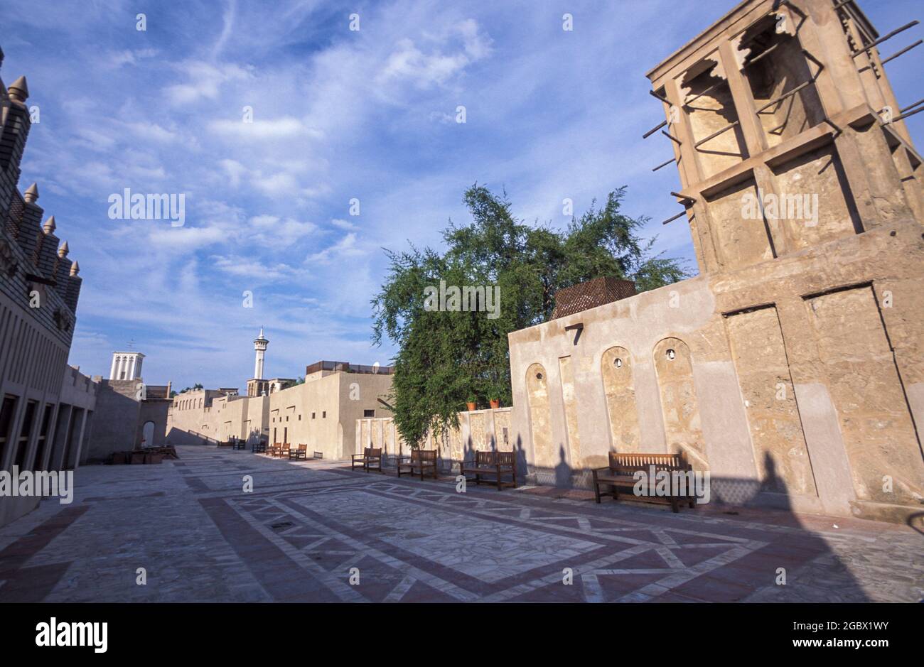 Windcatcher or wind towers in Al Fahidi Historical Neighbourhood ...
