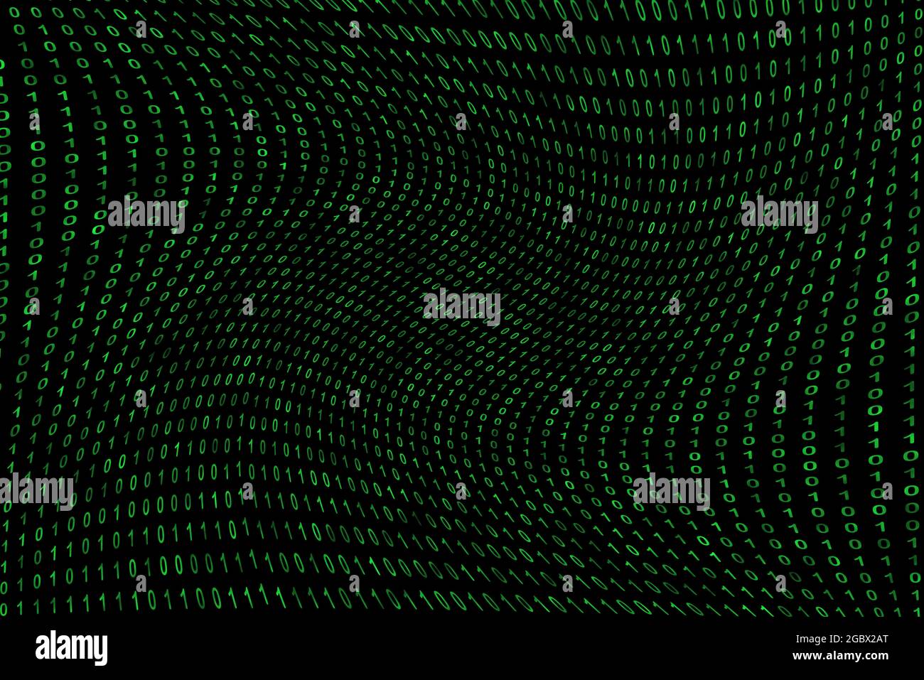 binary code grid from bright green digits on black background, matrix style Stock Photo - Alamy