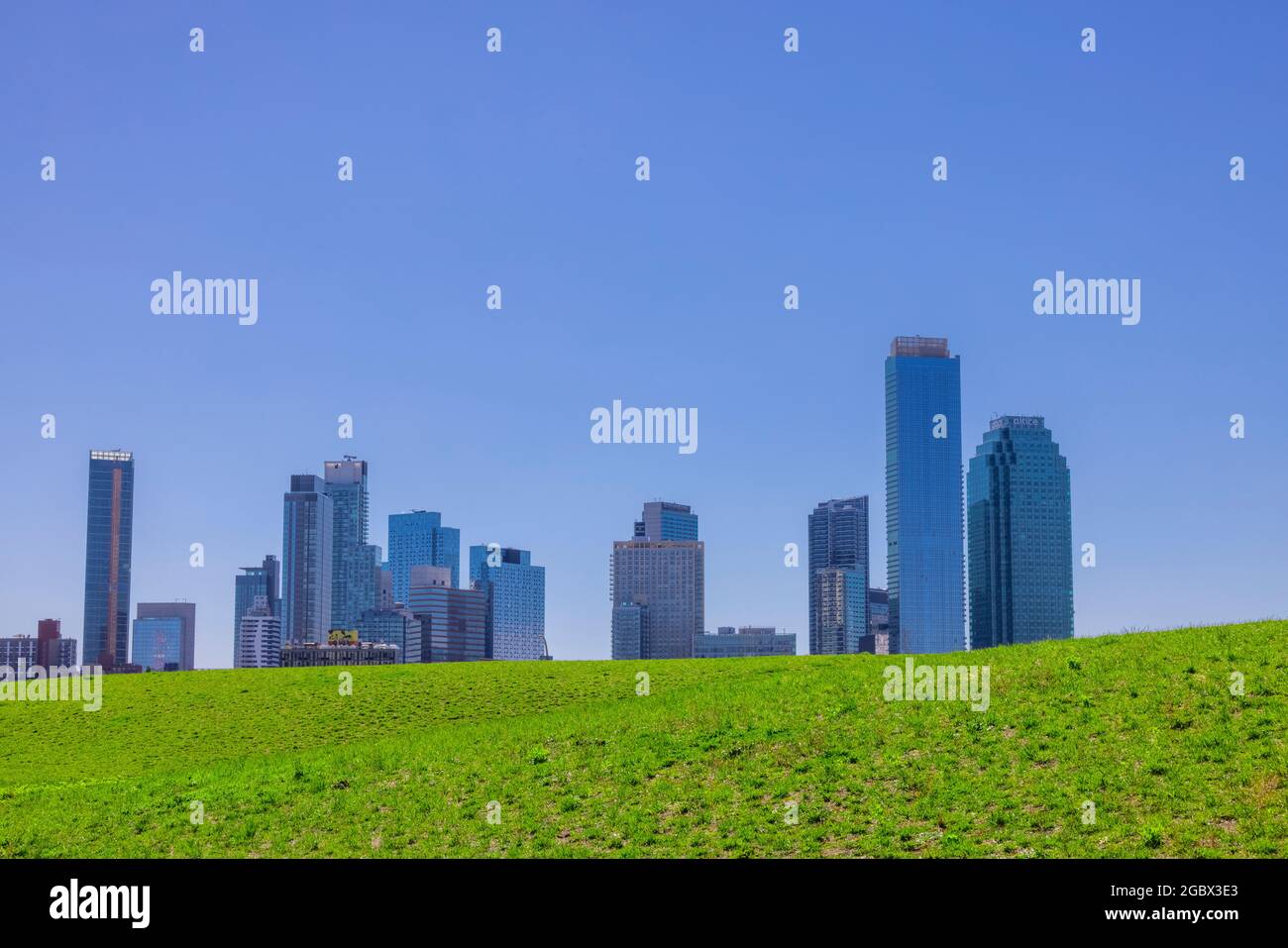 Long Island City residential buildings stand beyond the Roosevelt ...
