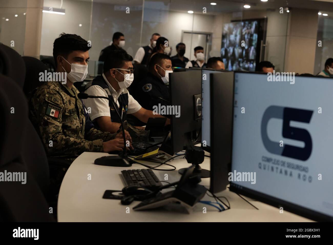 Cancun, Quintana Roo, Mexico, June 24, 2021.- C5 Command and Control ...