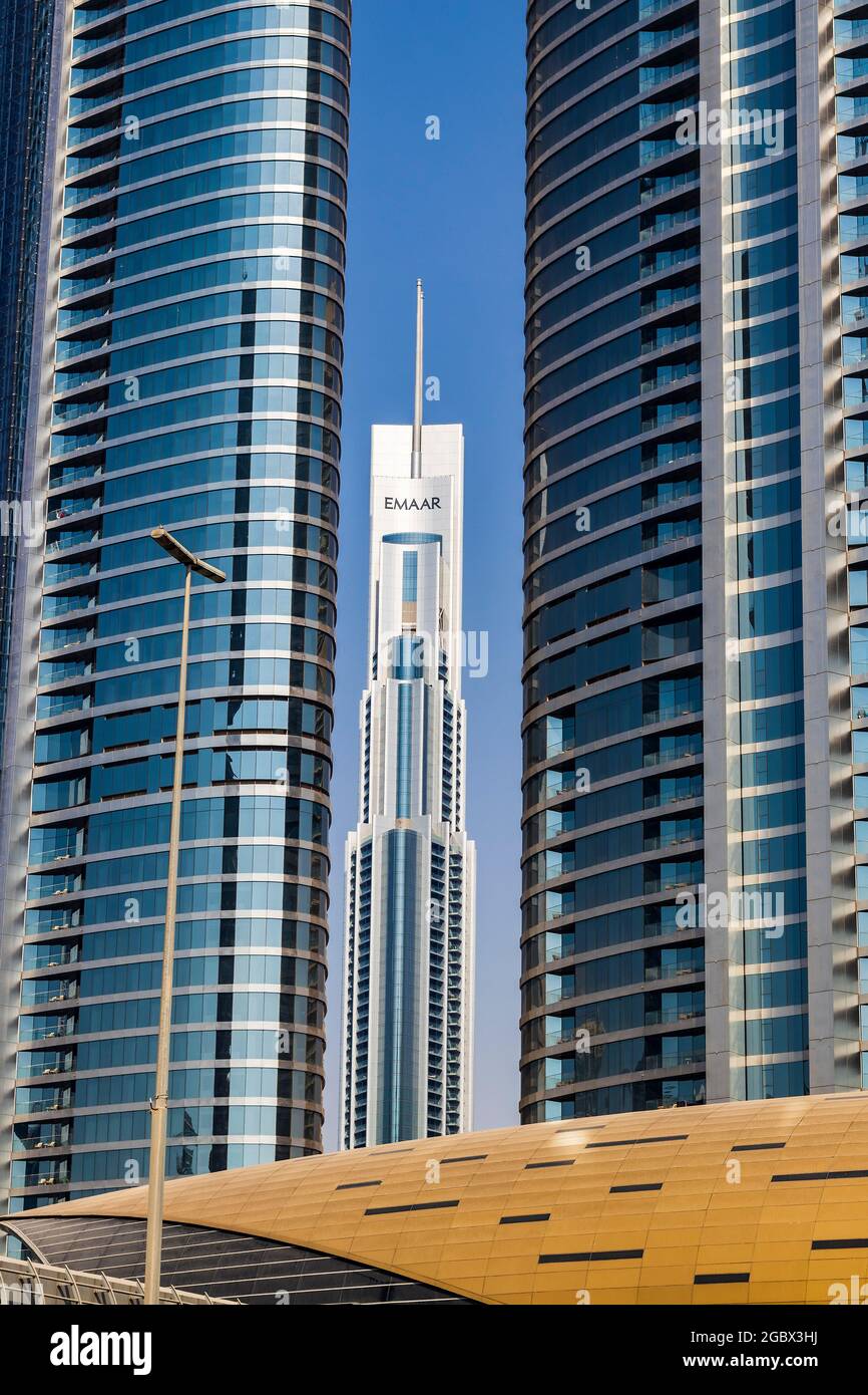 Dubai, UAE - 08.02.2021 - One of the EMAARs building in downtown Stock ...