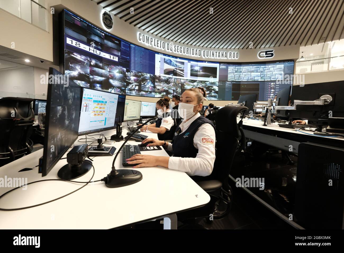 Cancun, Quintana Roo, Mexico, June 24, 2021.- C5 Command and Control ...