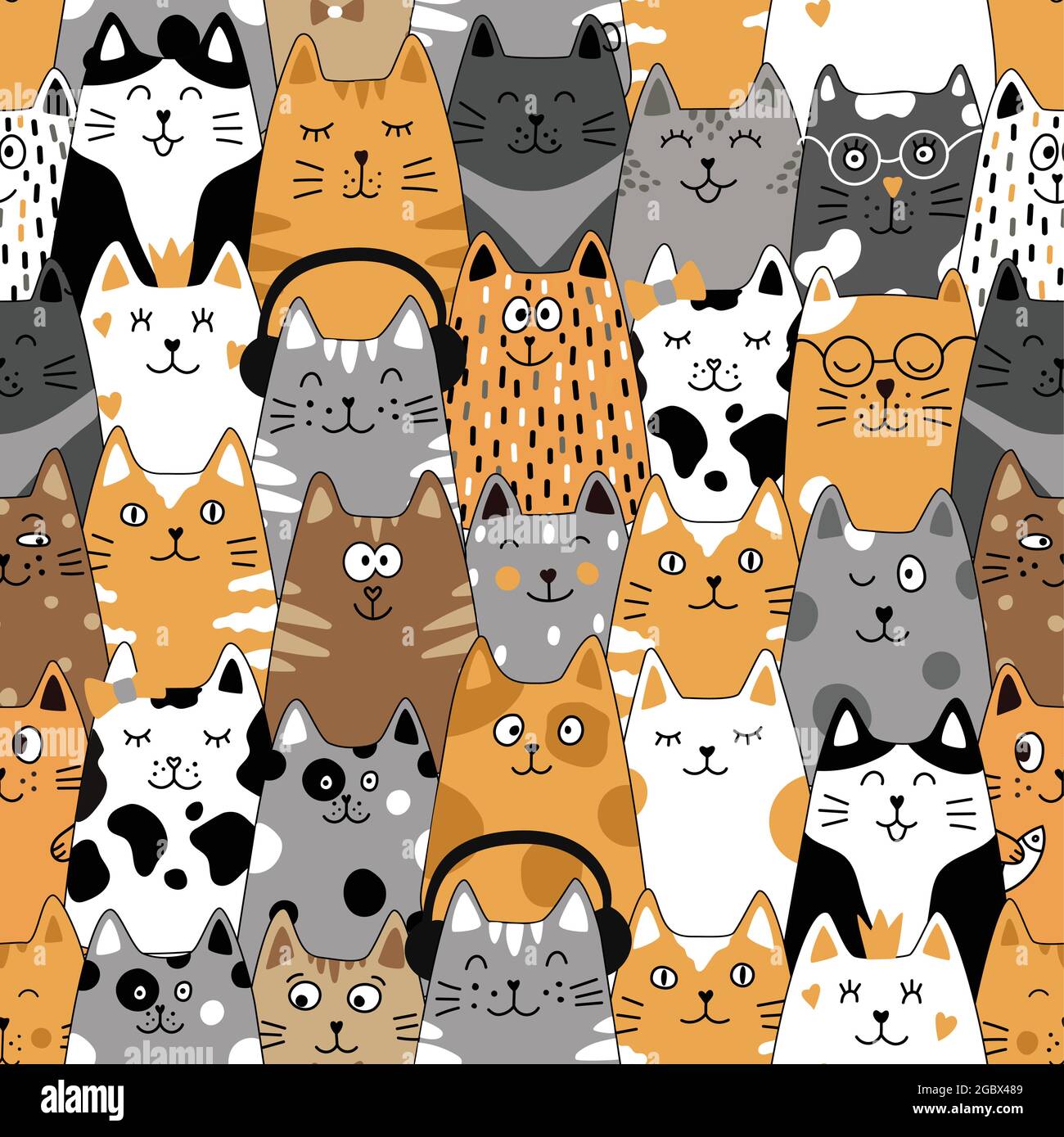 Lots Of Cats Background