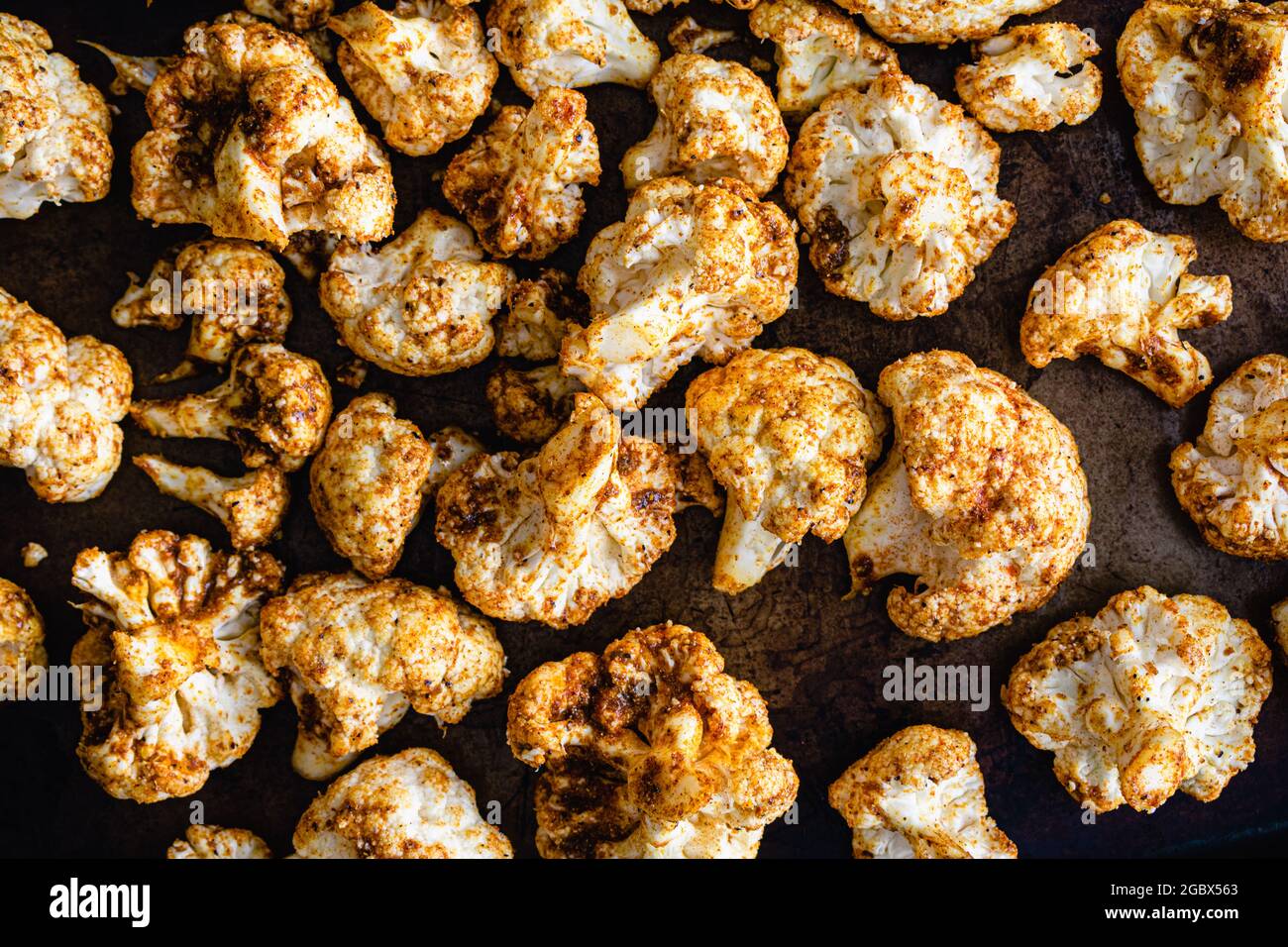 Raw Cauliflower Florets Tossed in a Curry Spice Mixture: Raw ...