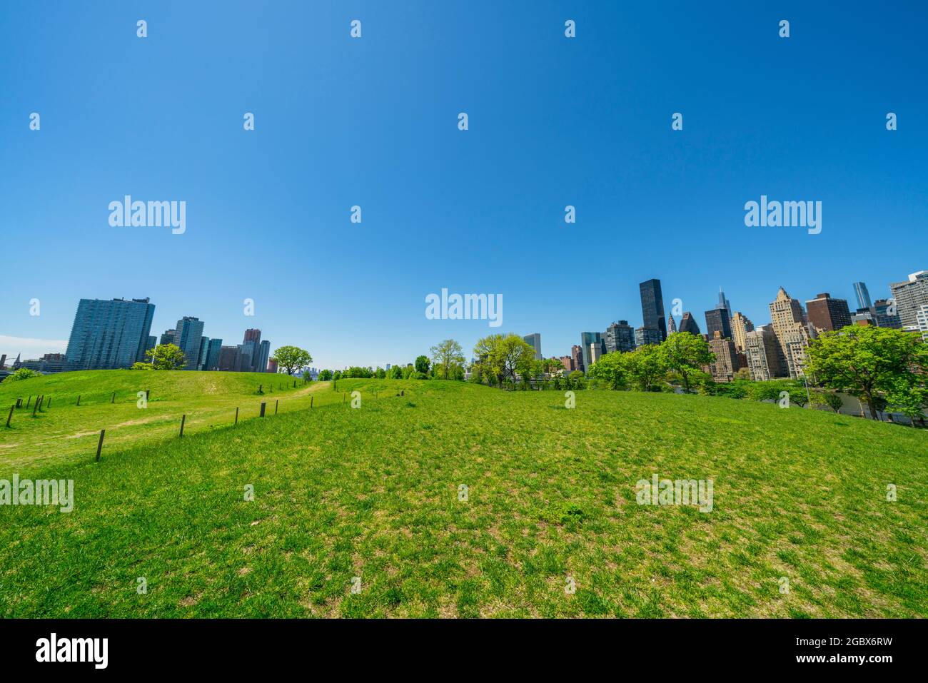 High-rise residential buildings under development stand in Long Island ...