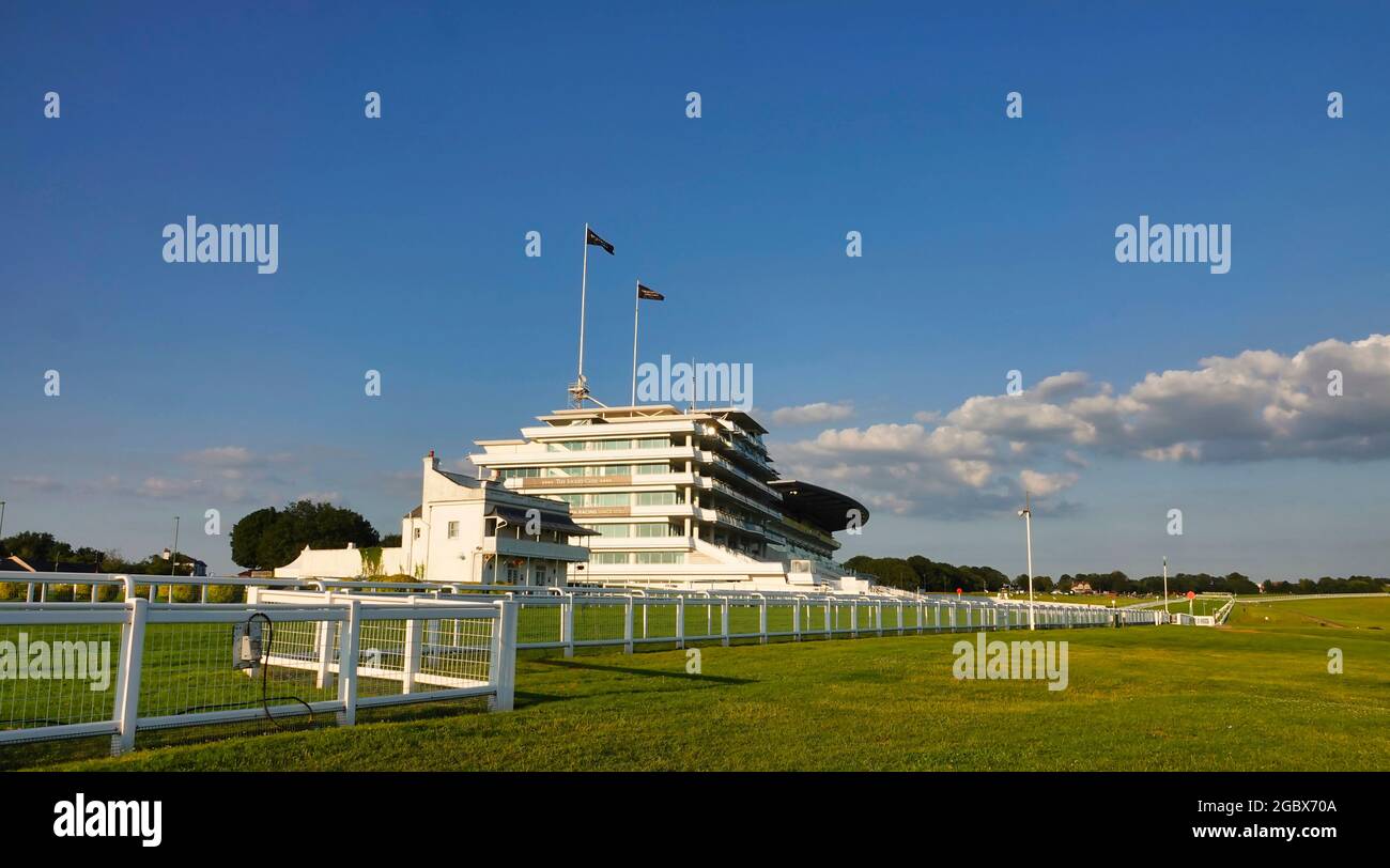 A glorious evening on the downs at Epsom, Surrey, UK where the ...