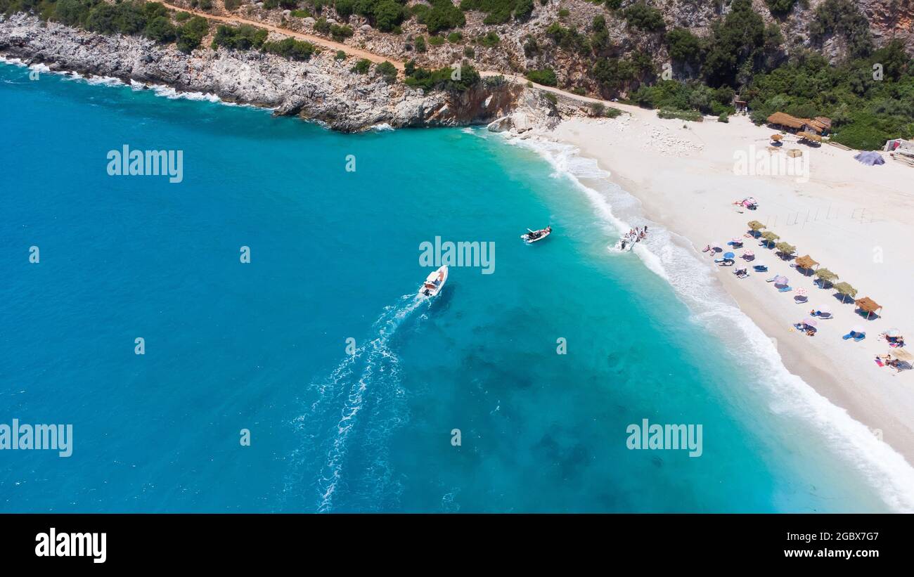 Gjipe Beach, famous beach in Albania Stock Photo - Alamy