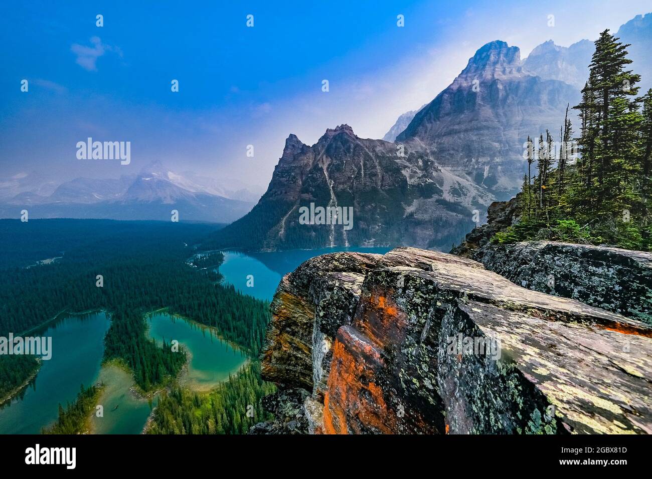 View from Opabin Prospect, Lake O'Hara, Yoho National Park, British ...
