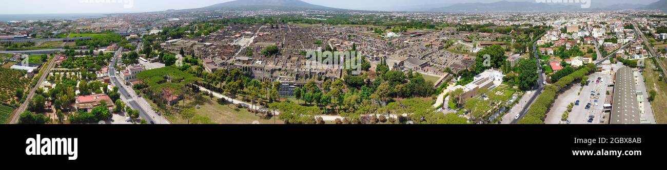 Aerial view of the ruins of pompeii hi-res stock photography and images ...