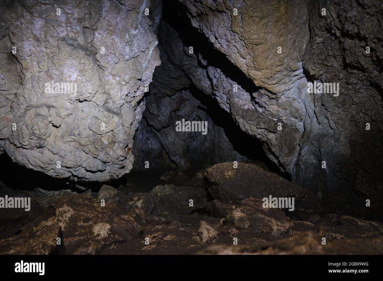 Meresti cave in Varghis Gorge, Romania, a popular touristic attraction ...