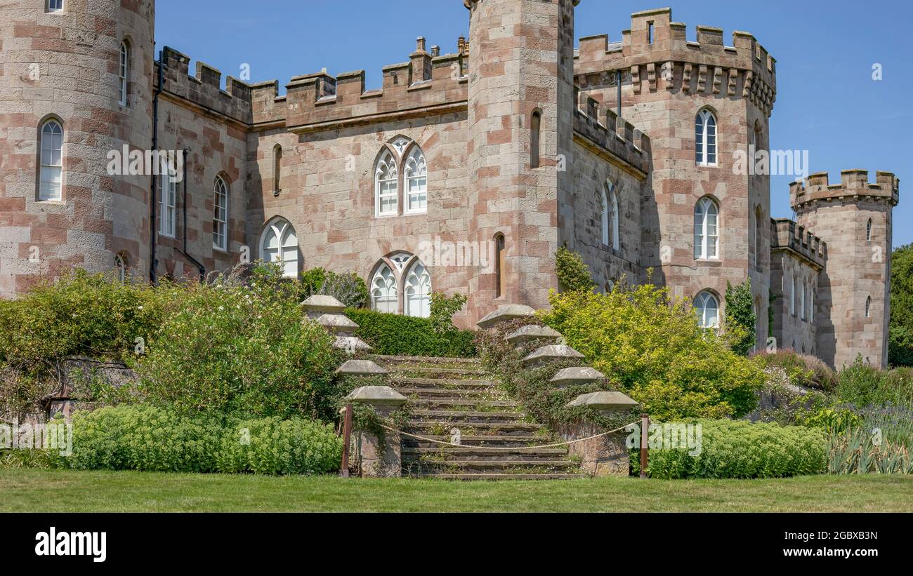Sandstone castle with steps leading upwards Stock Photo - Alamy
