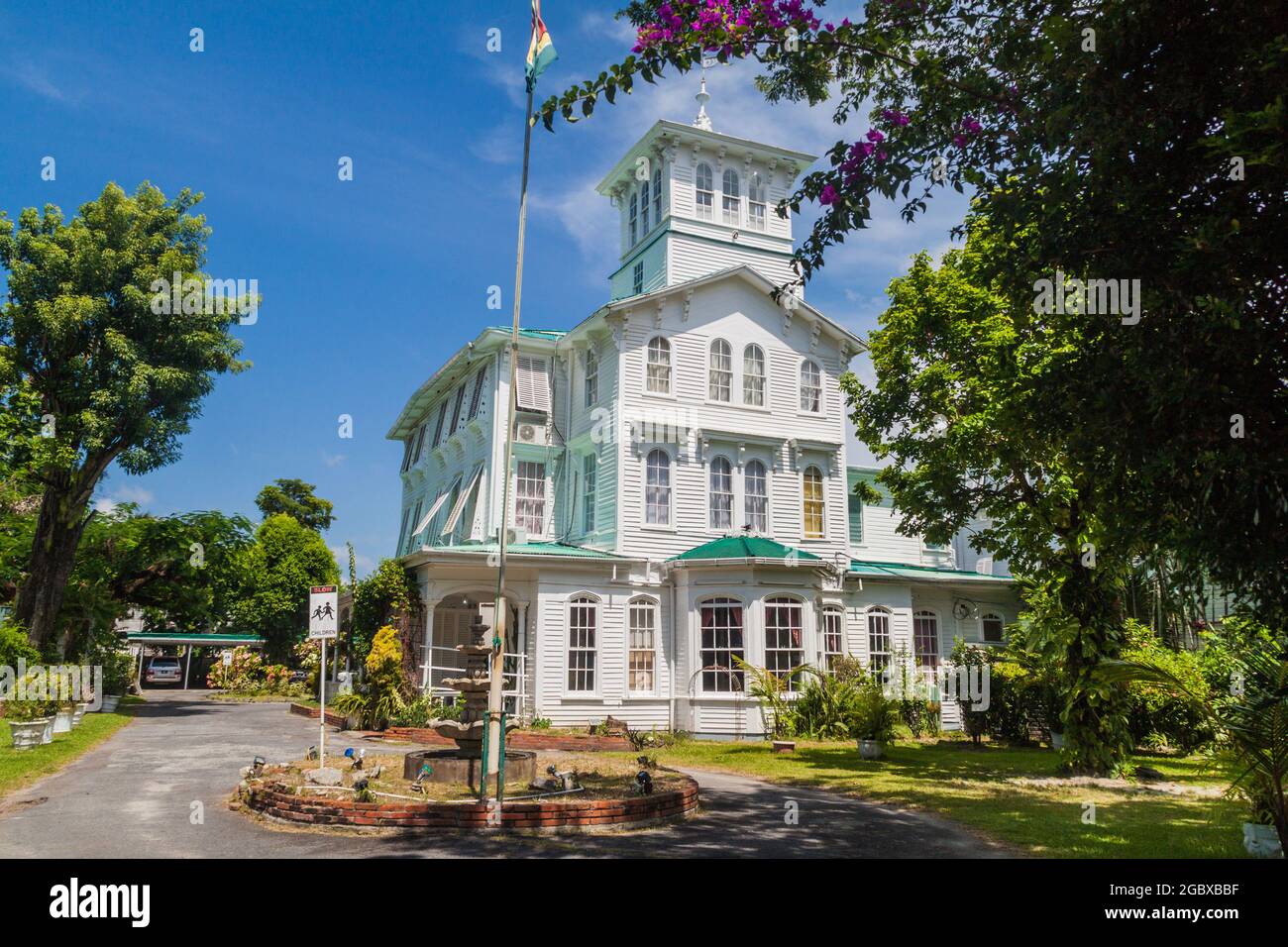 GEORGETOWN, GUYANA - AUGUST 10, 2015: Prime minister official residence ...