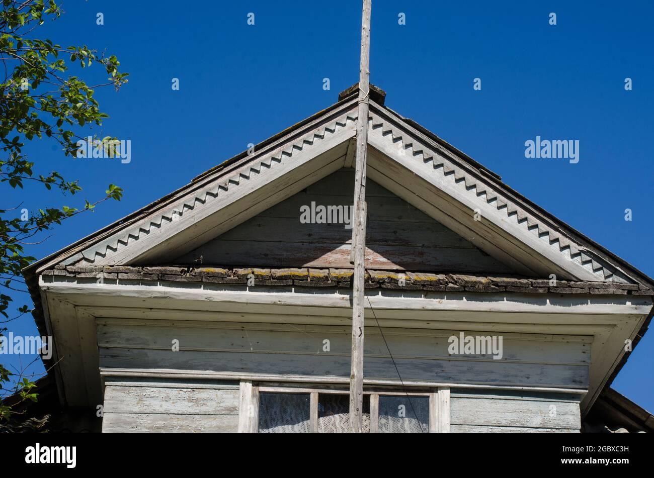 The loft is a light in a Russian country house. Light. Russia ...