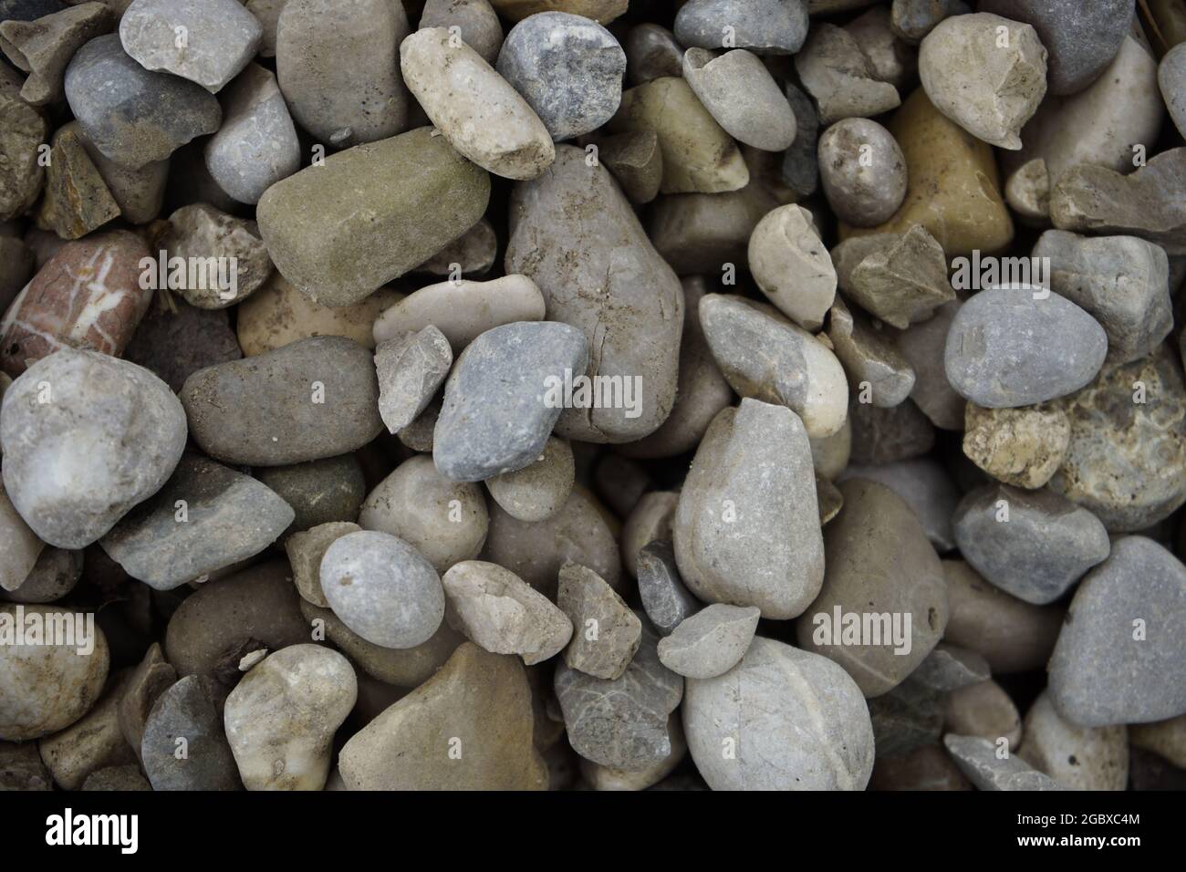 Overhead shot of different sized rocks in a bunch Stock Photo - Alamy
